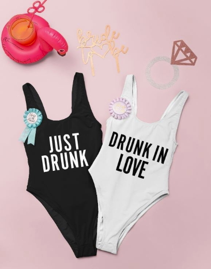 Bachelorette Bathing Suits | Drunk In Love Bride Swimsuit - Bach Bride